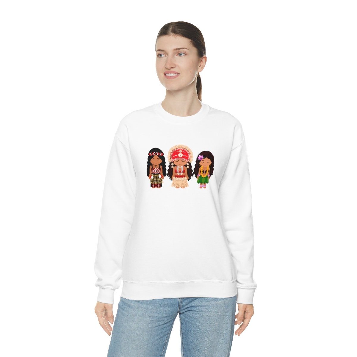 Polynesian Friends Trio Crewneck Sweatshirt Maori Tahitian - Etsy