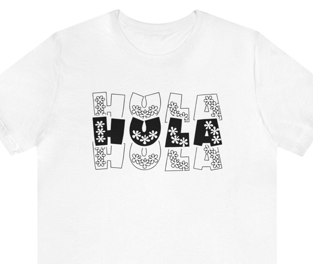 Hula Floral Font Tee - Etsy