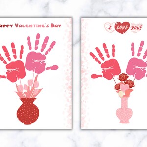 Valentine Handprint Craft, Spring Activity, Baby Handprints, Preschool ...