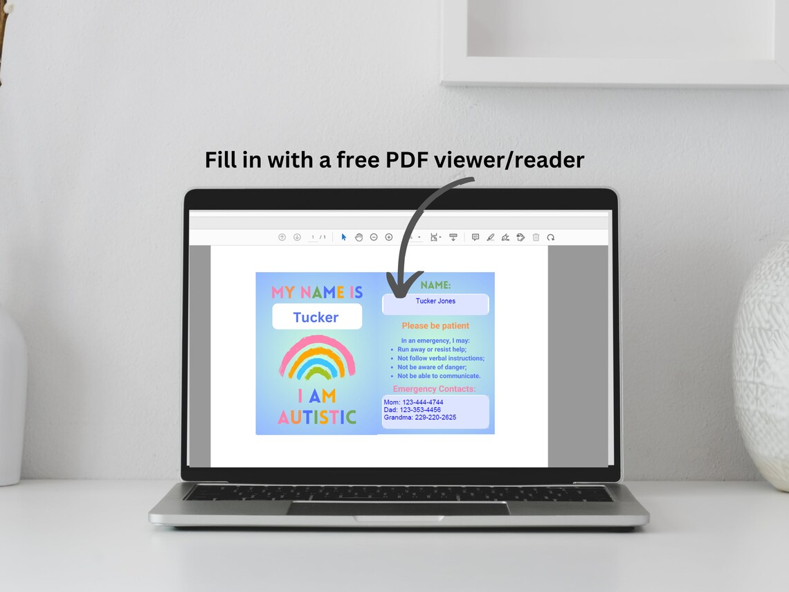 I Am Autistic Tag, Printable, Autism Emergency ID, Autism Card, Safety ...