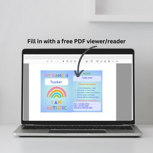 I Am Autistic Tag, Printable, Autism Emergency ID, Autism Card, Safety ...