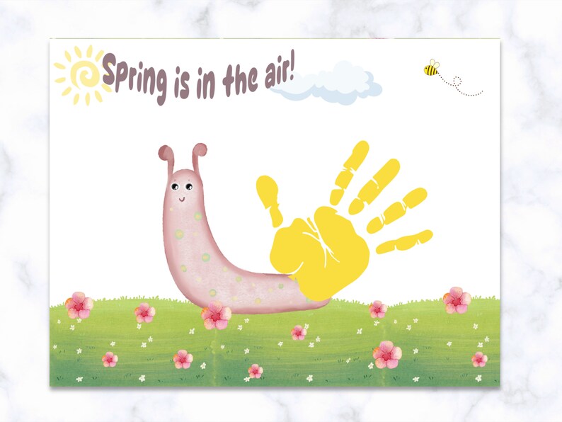 Handprint Activity, Spring Handprint Craft, Printable, Preschool Easter ...