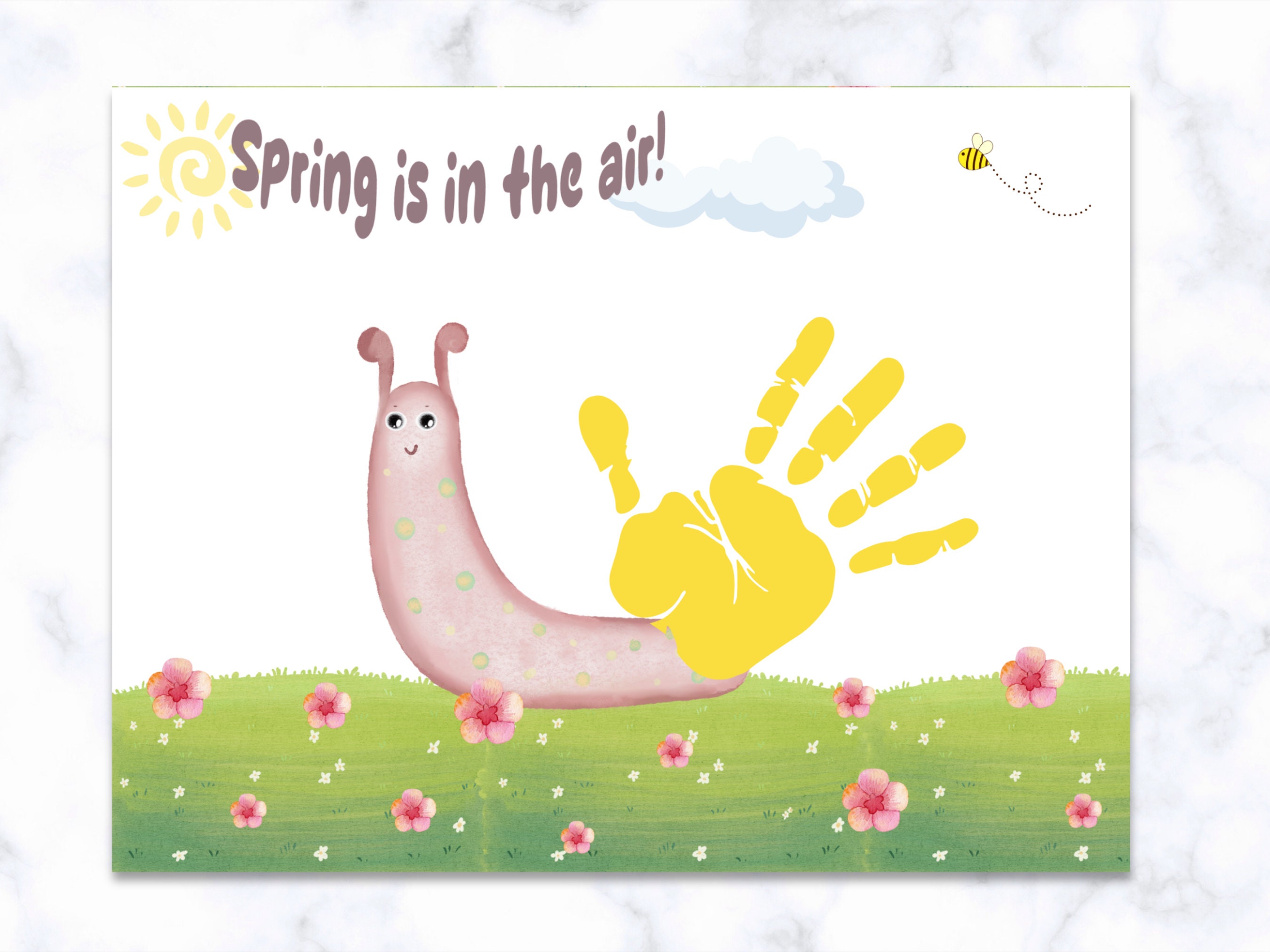 Handprint Activity, Spring Handprint Craft, Printable, Preschool Easter ...