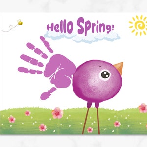 Handprint Activity, Spring Handprint Craft, Printable, Preschool Easter ...