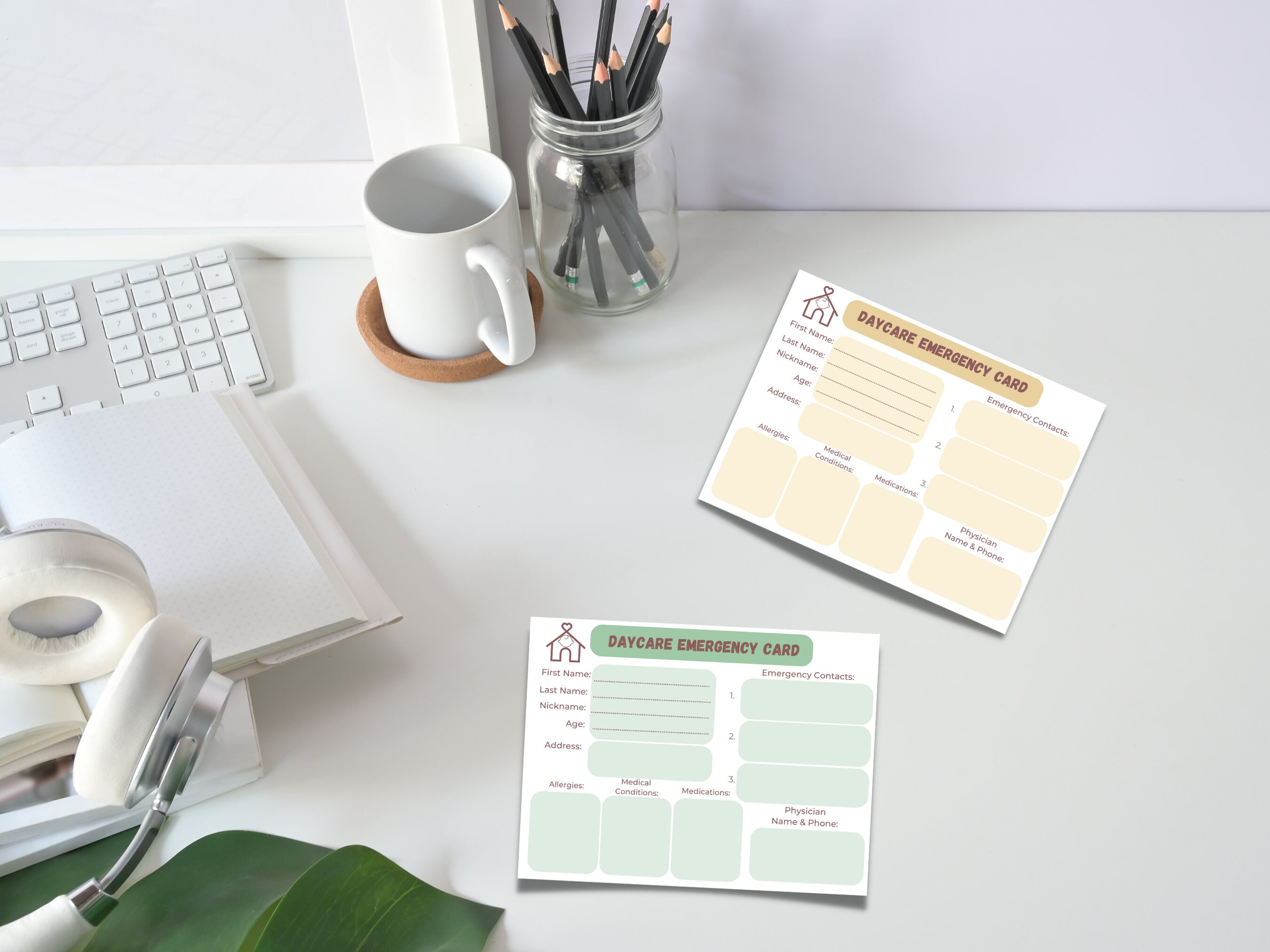 Daycare Emergency Card, Printable, in Case of Emergency Backpack Note ...