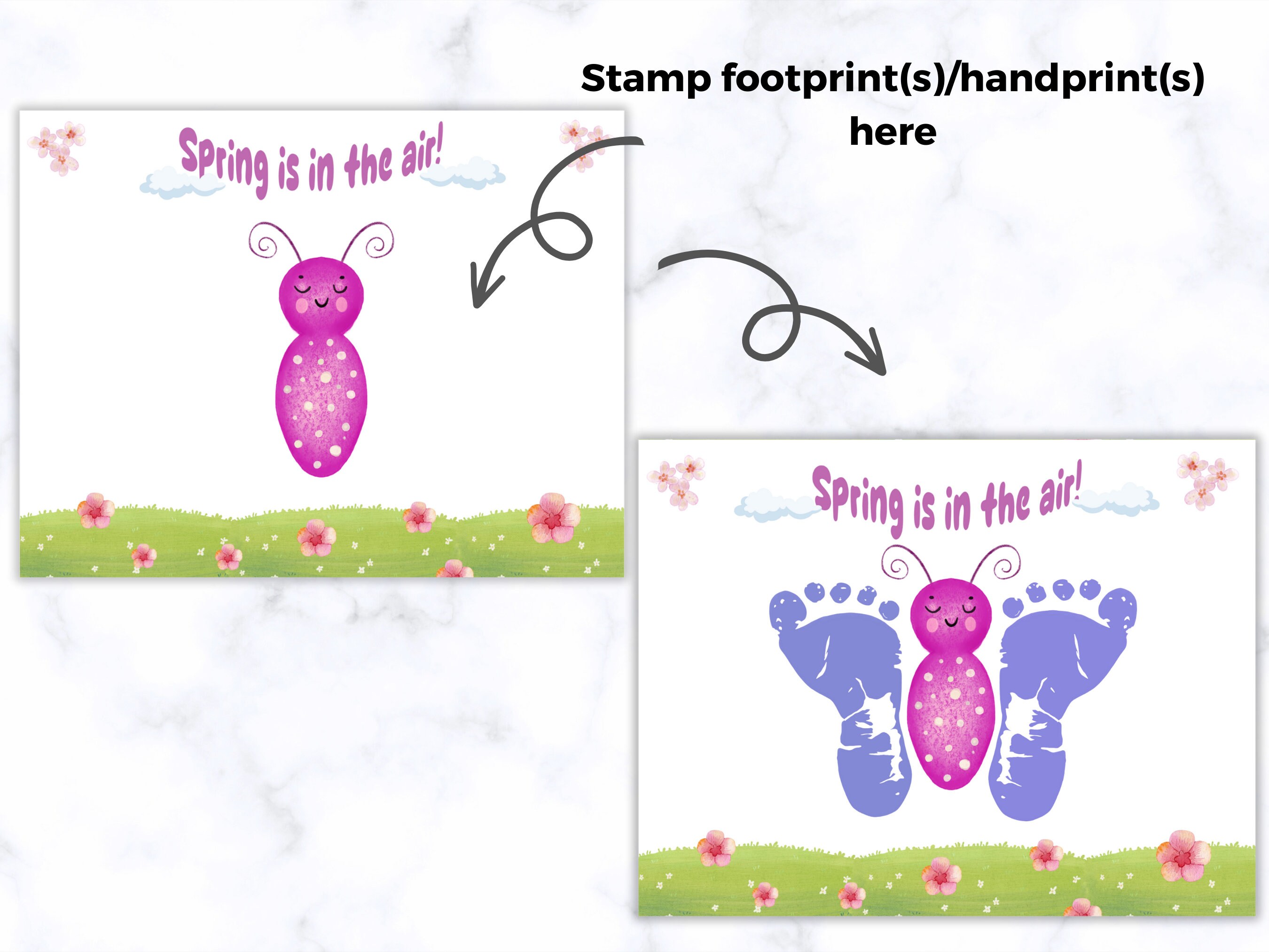 Handprint Activity, Spring Handprint Craft, Printable, Preschool Easter ...