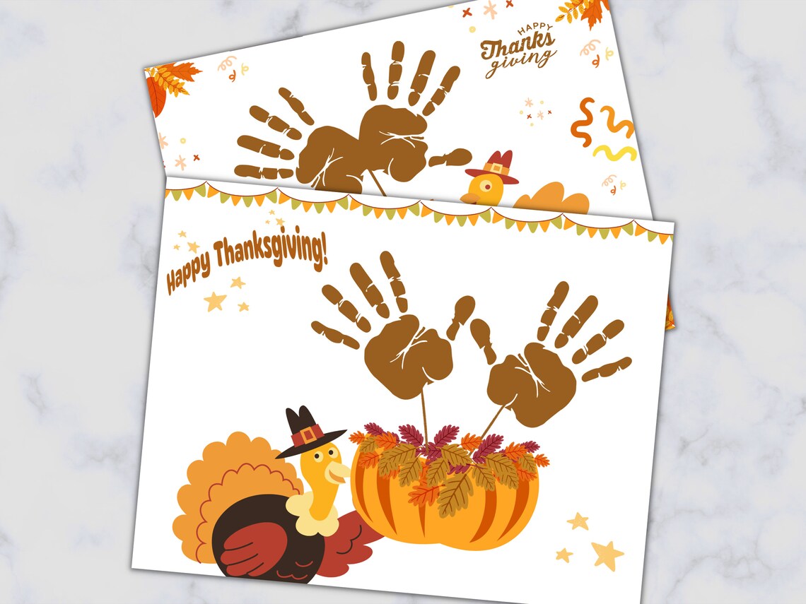 Thanksgiving Handprint Craft, Placemat Craft,fall Activity, Baby ...