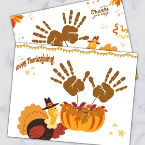 Thanksgiving Handprint Craft, Placemat Craft,fall Activity, Baby ...