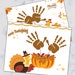 Thanksgiving Handprint Craft, Placemat Craft,fall Activity, Baby ...