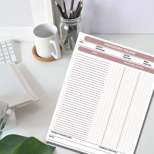 Student Pomodoro Planner, Pomodoro Method, Study Checklist, Assignment ...