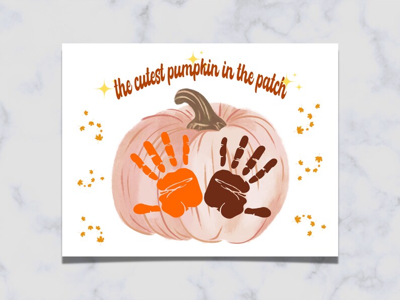 Fall Handprint Art Bundle, Fall Handprint Craft, Printable, Autumn ...