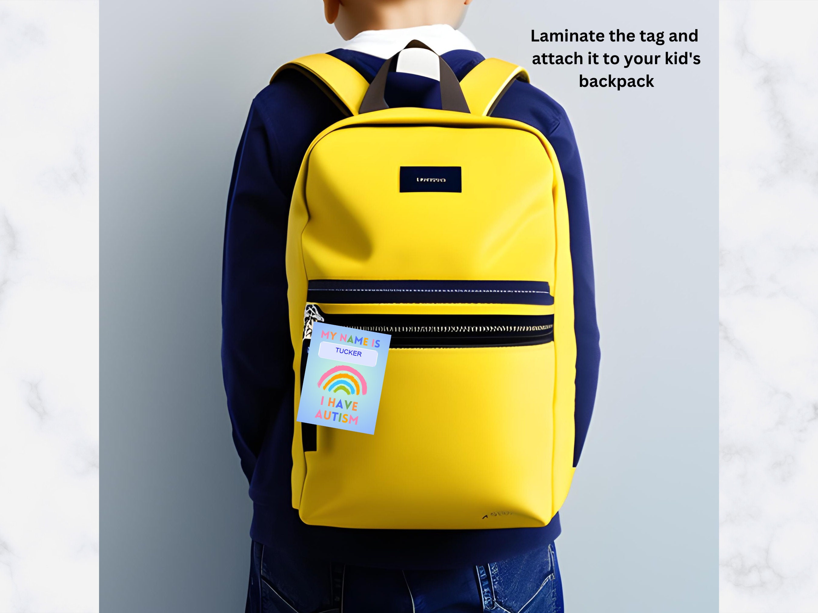 Autism Tag, Printable, Autism Emergency ID, I Am Autistic Sign, Safety ...