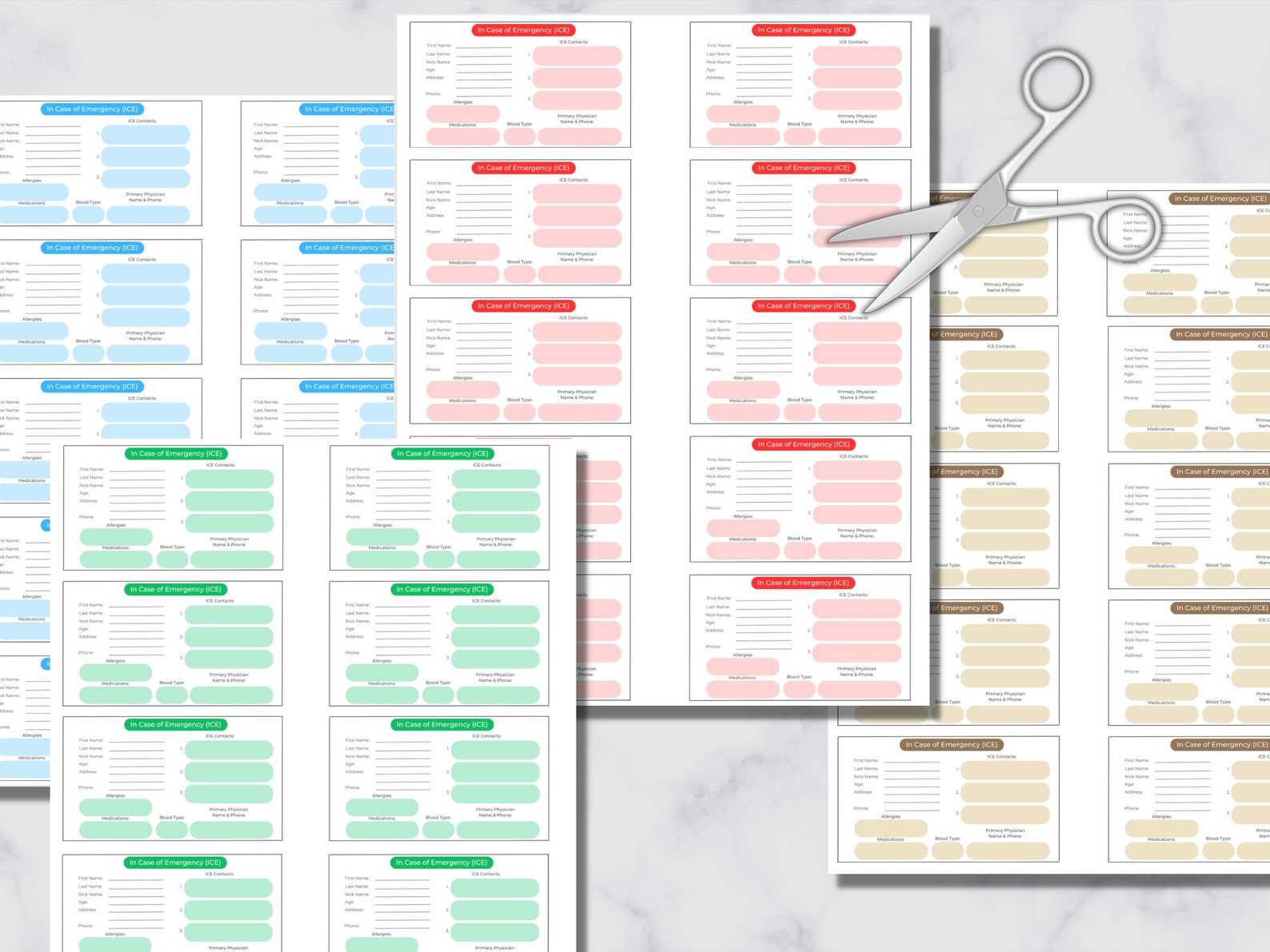 Emergency Card, Printable, in Case of Emergency, Wallet Emergency Card ...