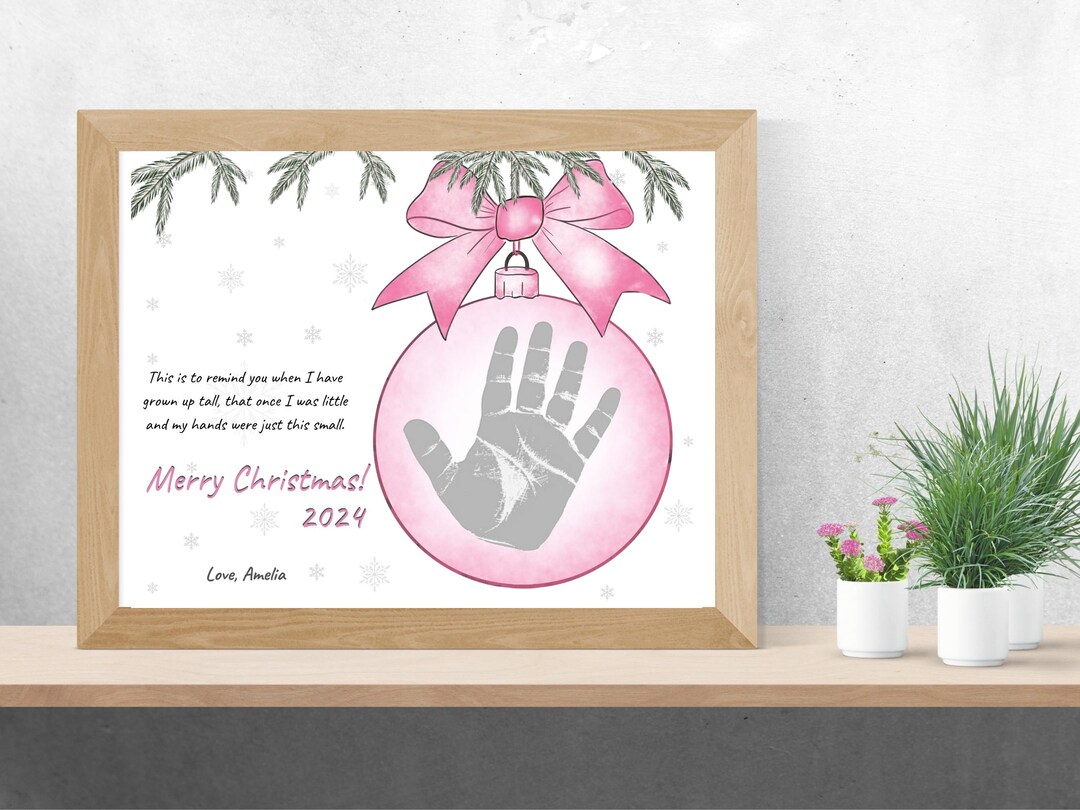 Christmas Ornament Handprint Craft, Activity for Christmas, Preschool ...