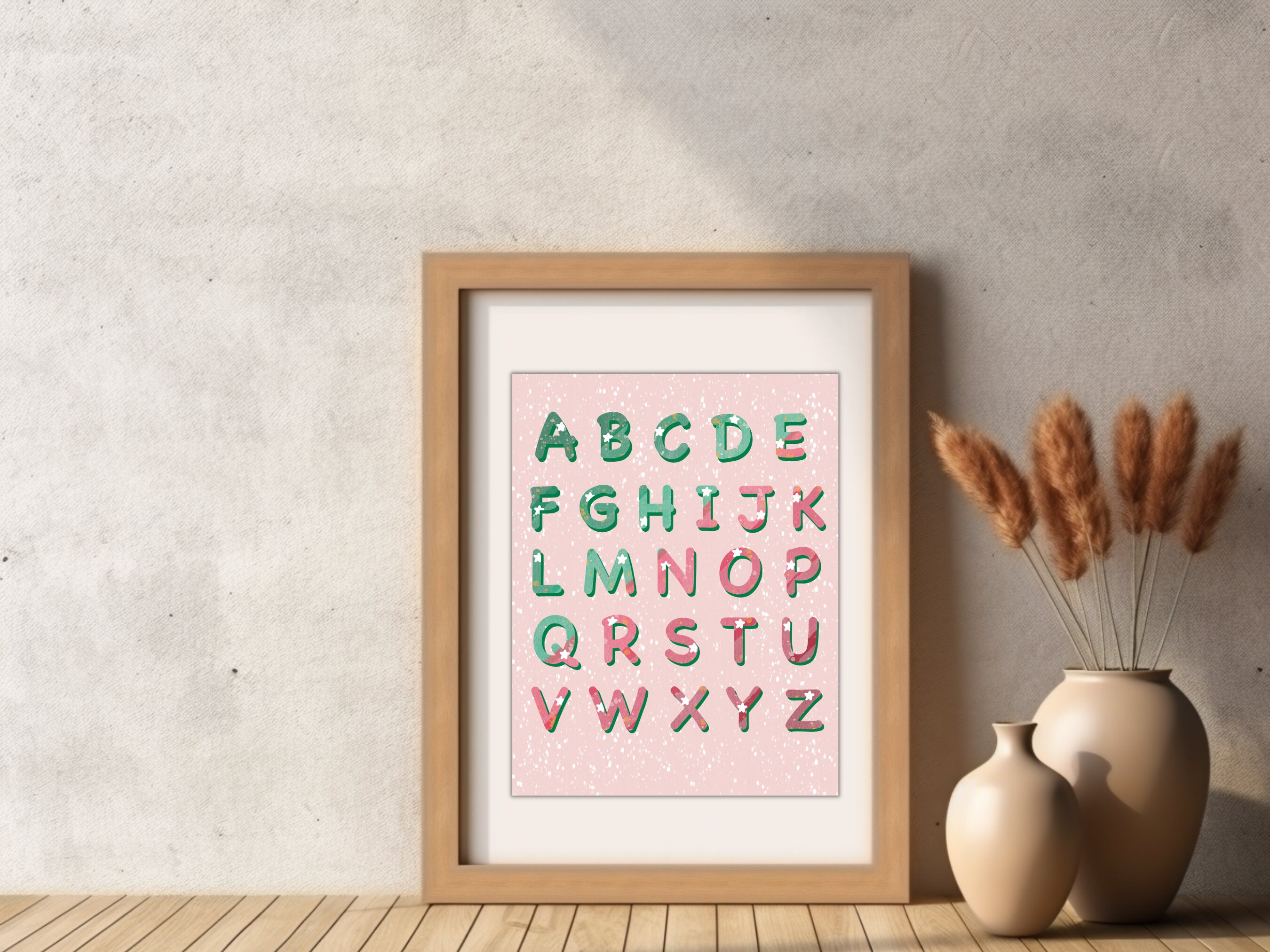 Alphabet Poster Christmas Alphabet Printable Kids Wall Art - Etsy