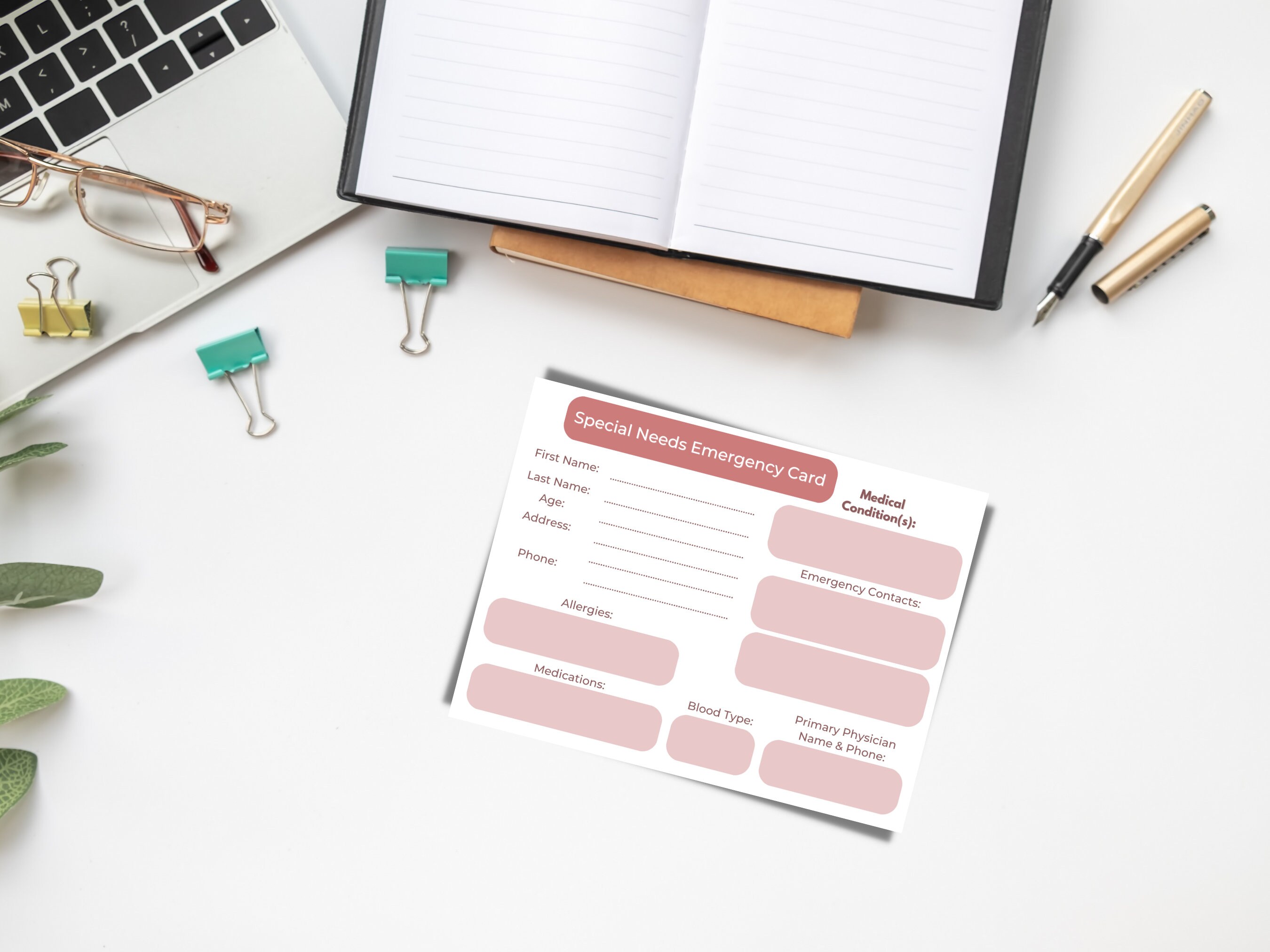 Special Needs Kids Emergency Card, Printable, in Case of Emergency ...