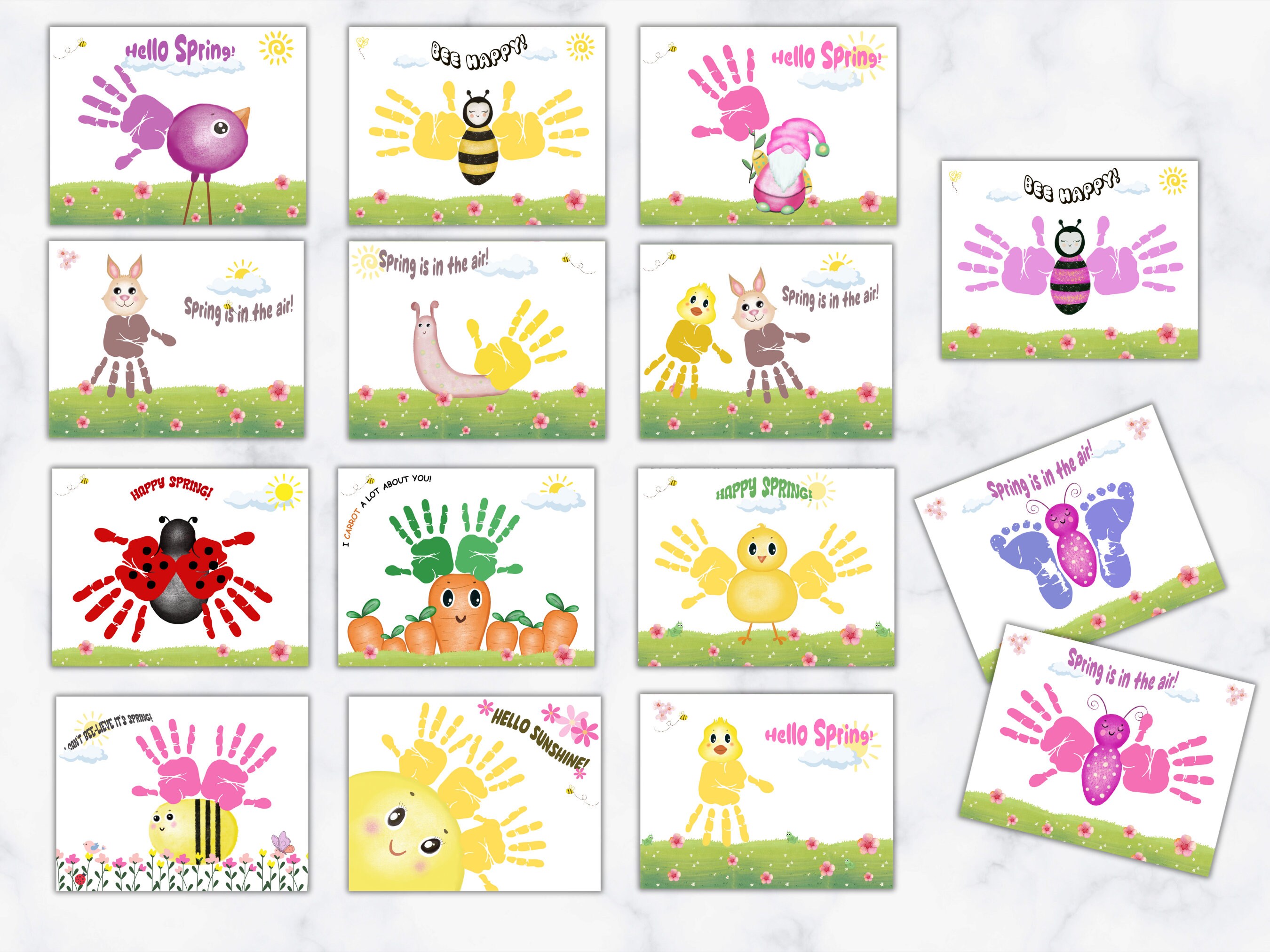 Handprint Activity, Spring Handprint Craft, Printable, Preschool Easter ...