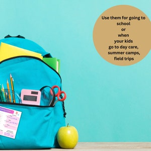 Mermaid Child Safety Card, Printable, Child Safety Backpack Note ...