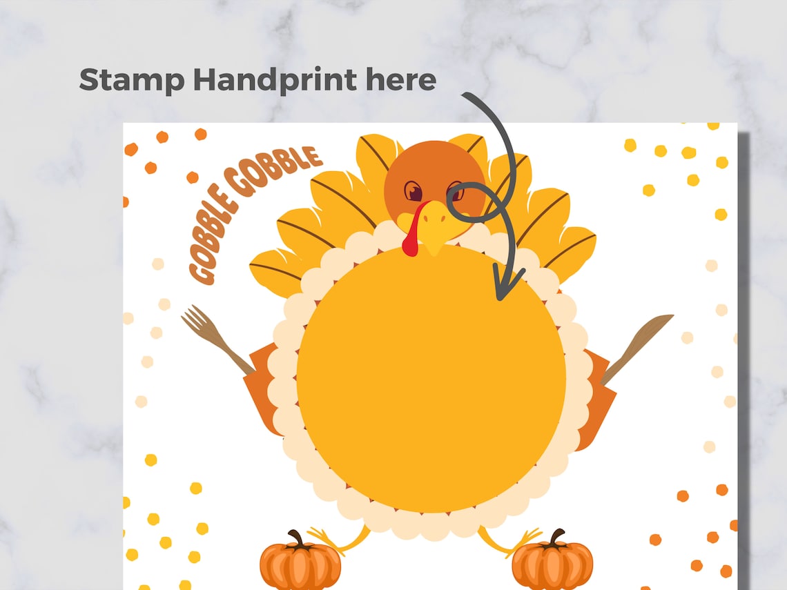 Thanksgiving Handprint Craft, Placemat Craft,fall Activity, Baby ...