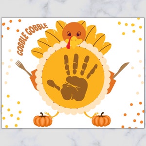 Thanksgiving Handprint Craft, Placemat Craft,fall Activity, Baby ...