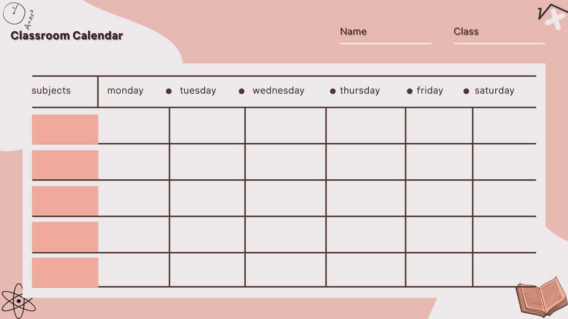 Printable Weekly Lesson Plan Weekly School Schedule - Etsy