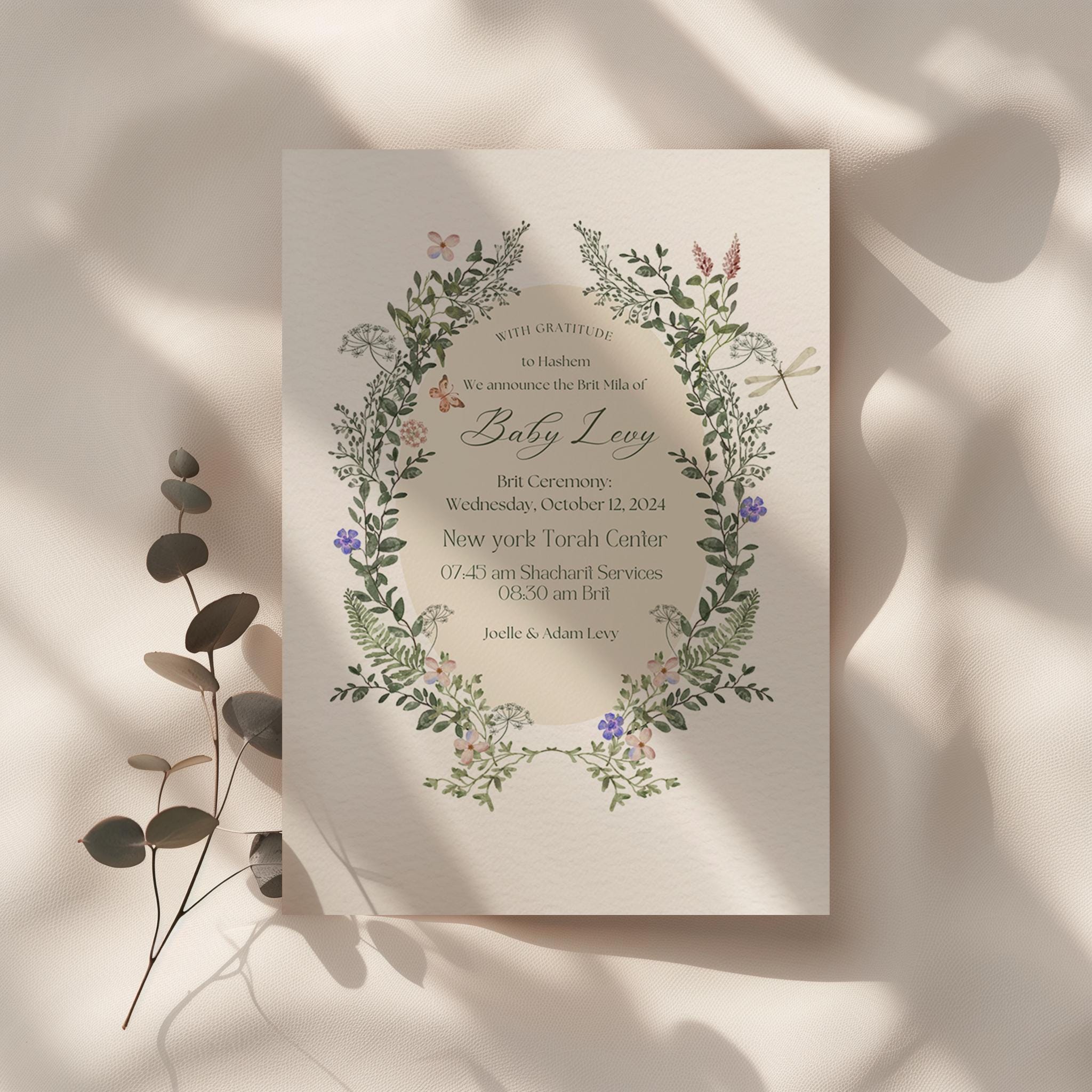 Bris Mila Invitation,circumcision ,jewish Baby Boy Invitation,brit Mila ...