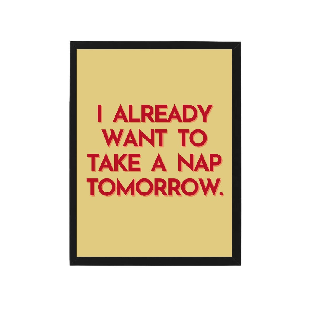 Take a Nap Lemon Print | Wall Decor | Quirky Art Print| Wall Art Gift ...