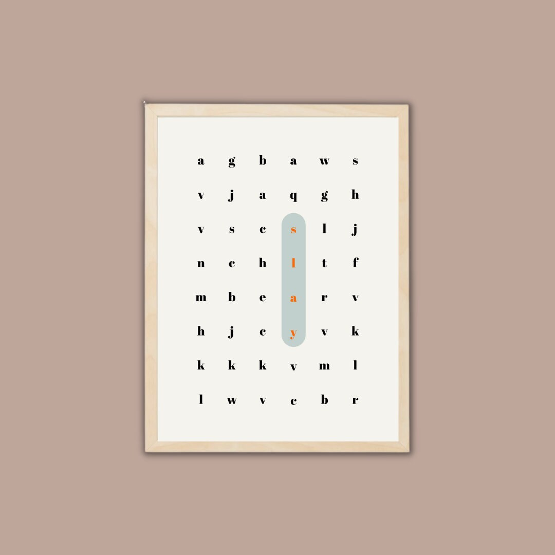 SLAY Poster | Wall Decor | Quirky Art Print| Wall Art Gift | Typography ...