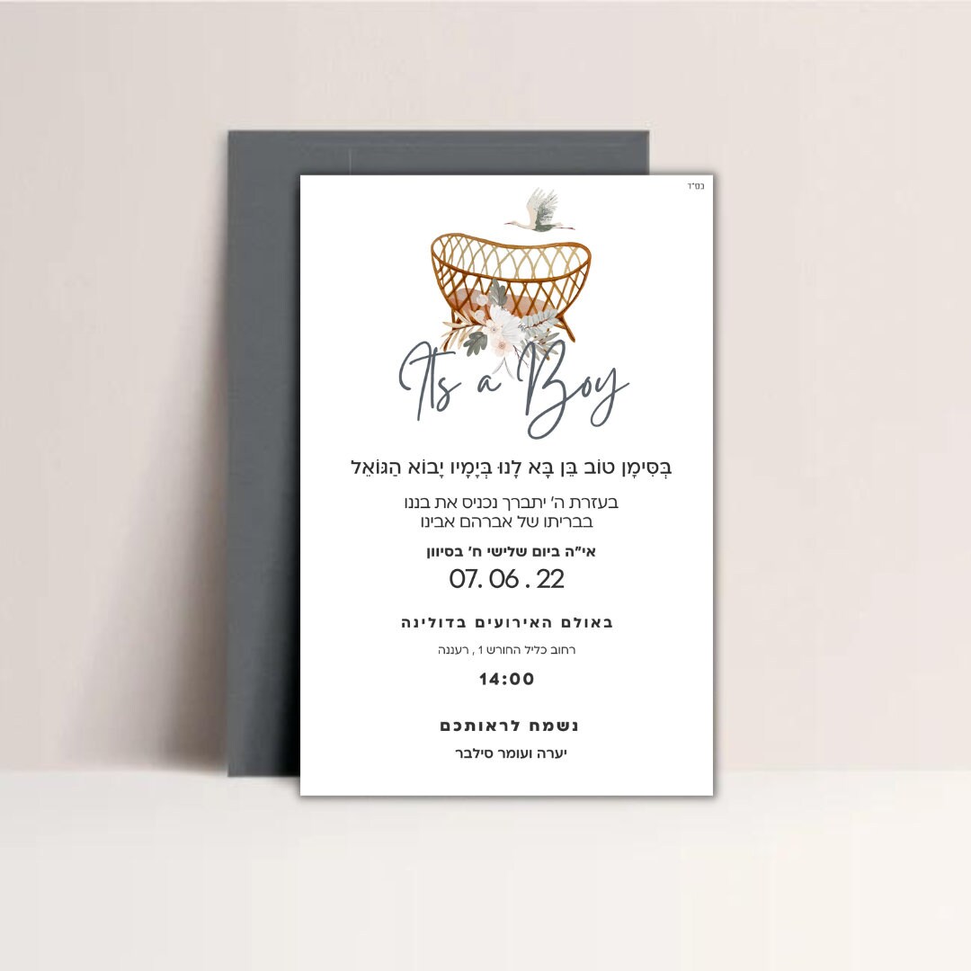 Brit Milah Invitation | MILSS Brit Invitation Digital Download. We Edit ...