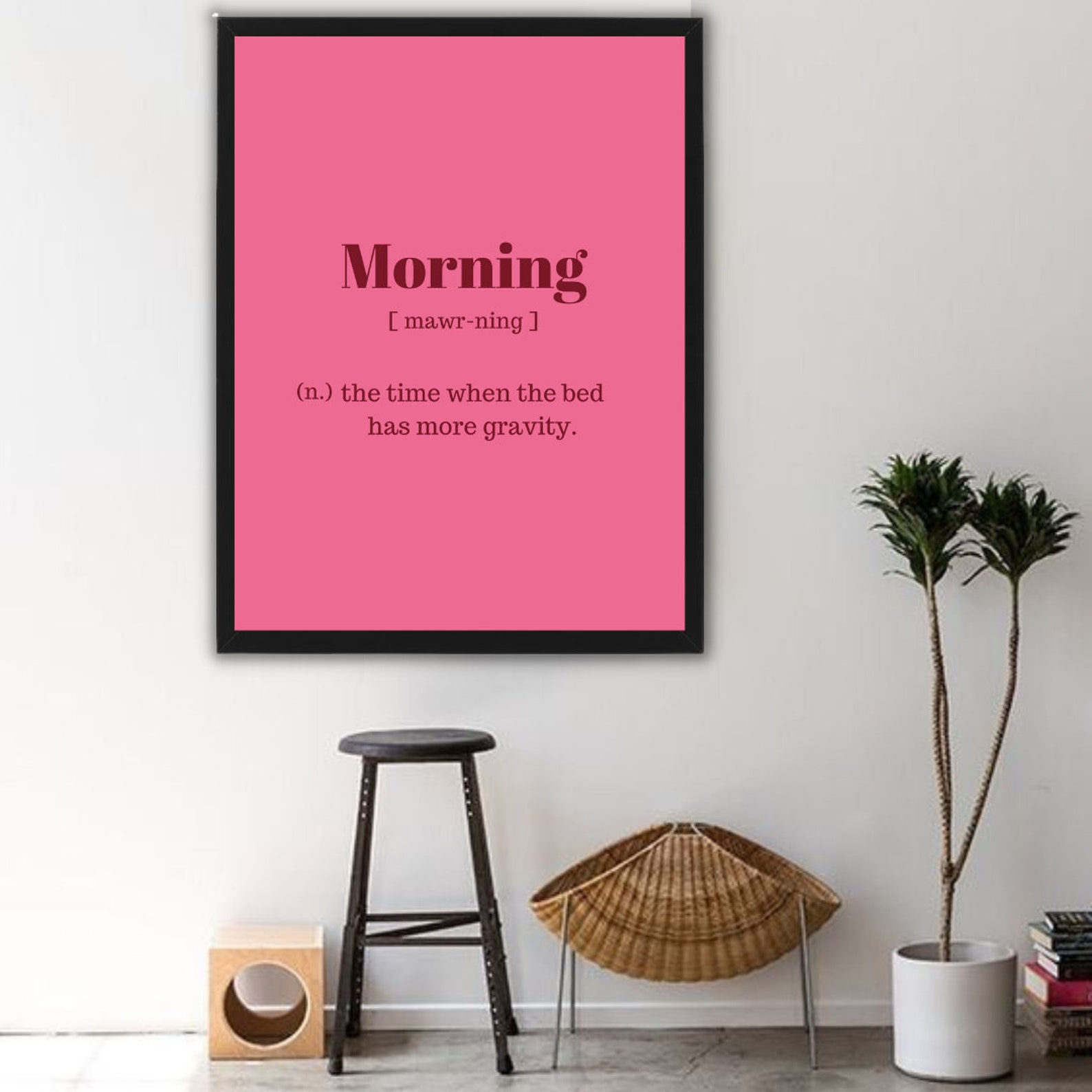 Funny Morning Definition Print: Home Decor for Sleepyheads (digital ...