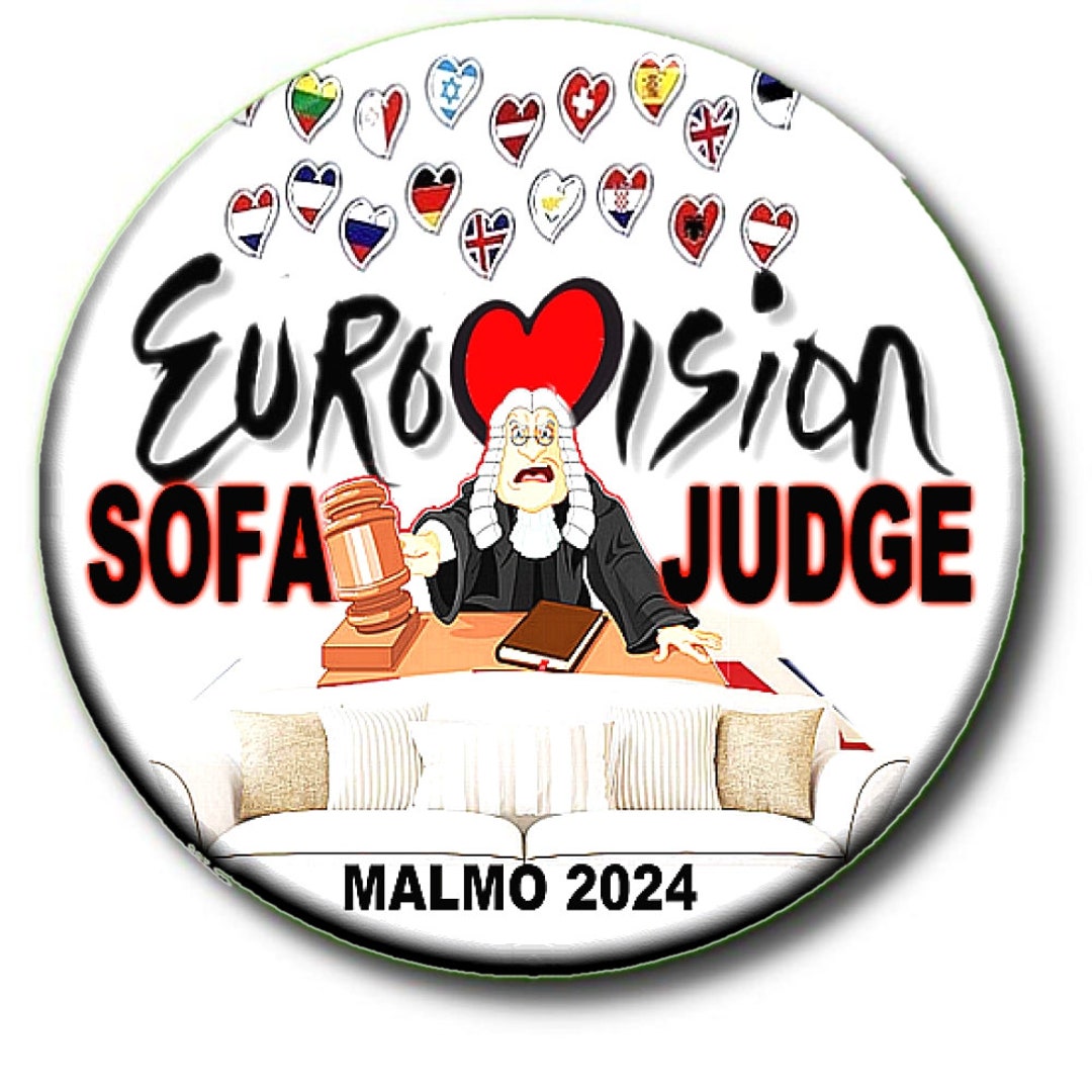 Eurovision Sofa Judge Badge 2 - Eurovision Song Contest Party Button ...