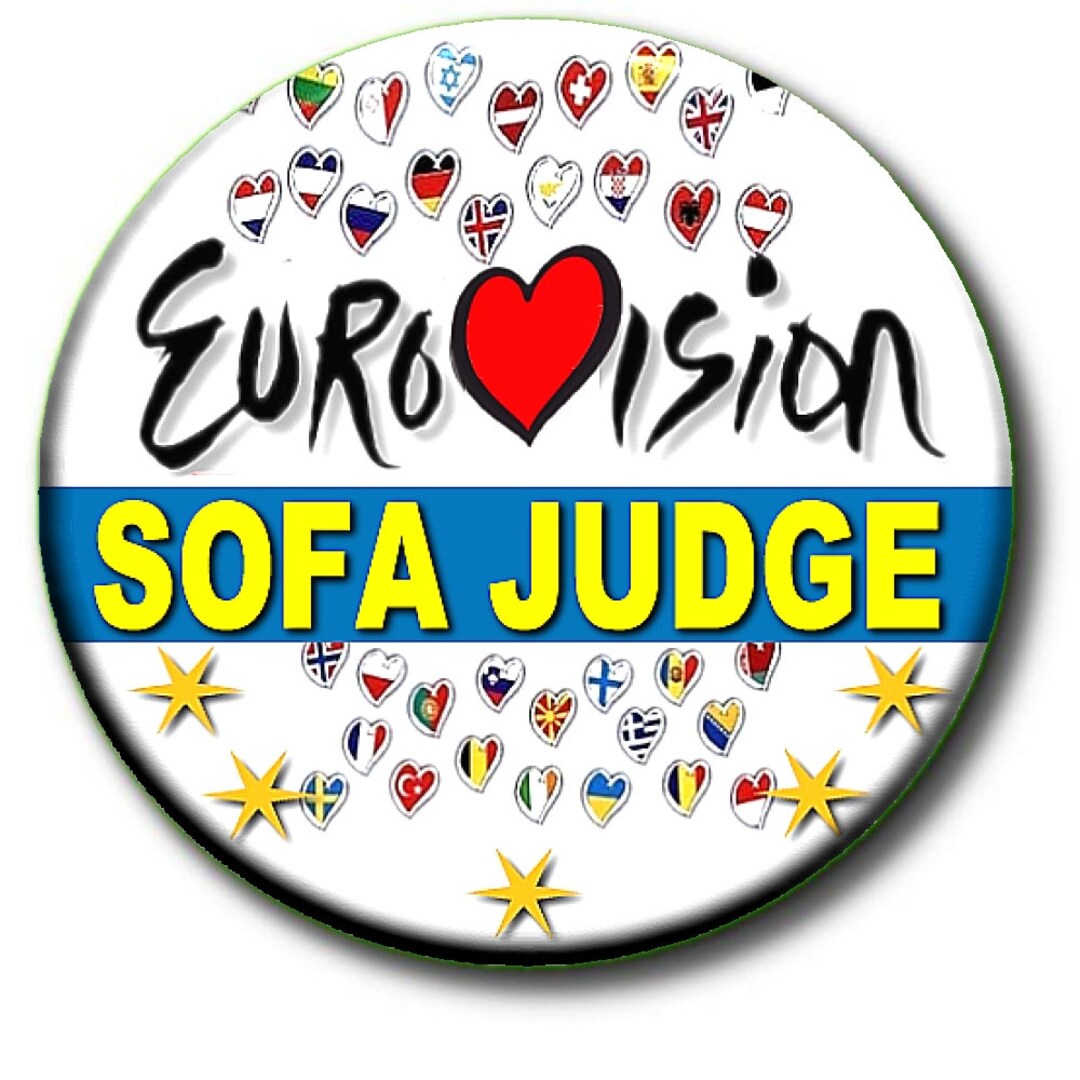 Eurovision Sofa Judge Badge 2 - Eurovision Song Contest Party Button ...