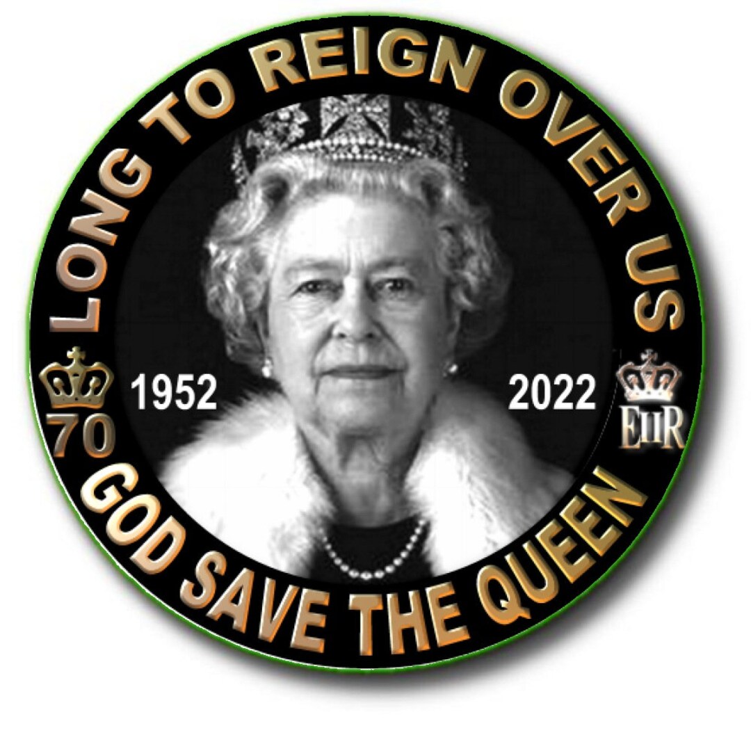 Queen Elizabeth II Platinum Jubilee Souvenir Button Badge - Etsy