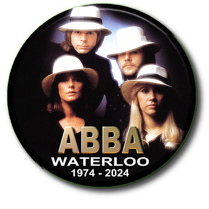 Limited ABBA Celebrate 50 Years Eurovision Song Contest Winners Button ...