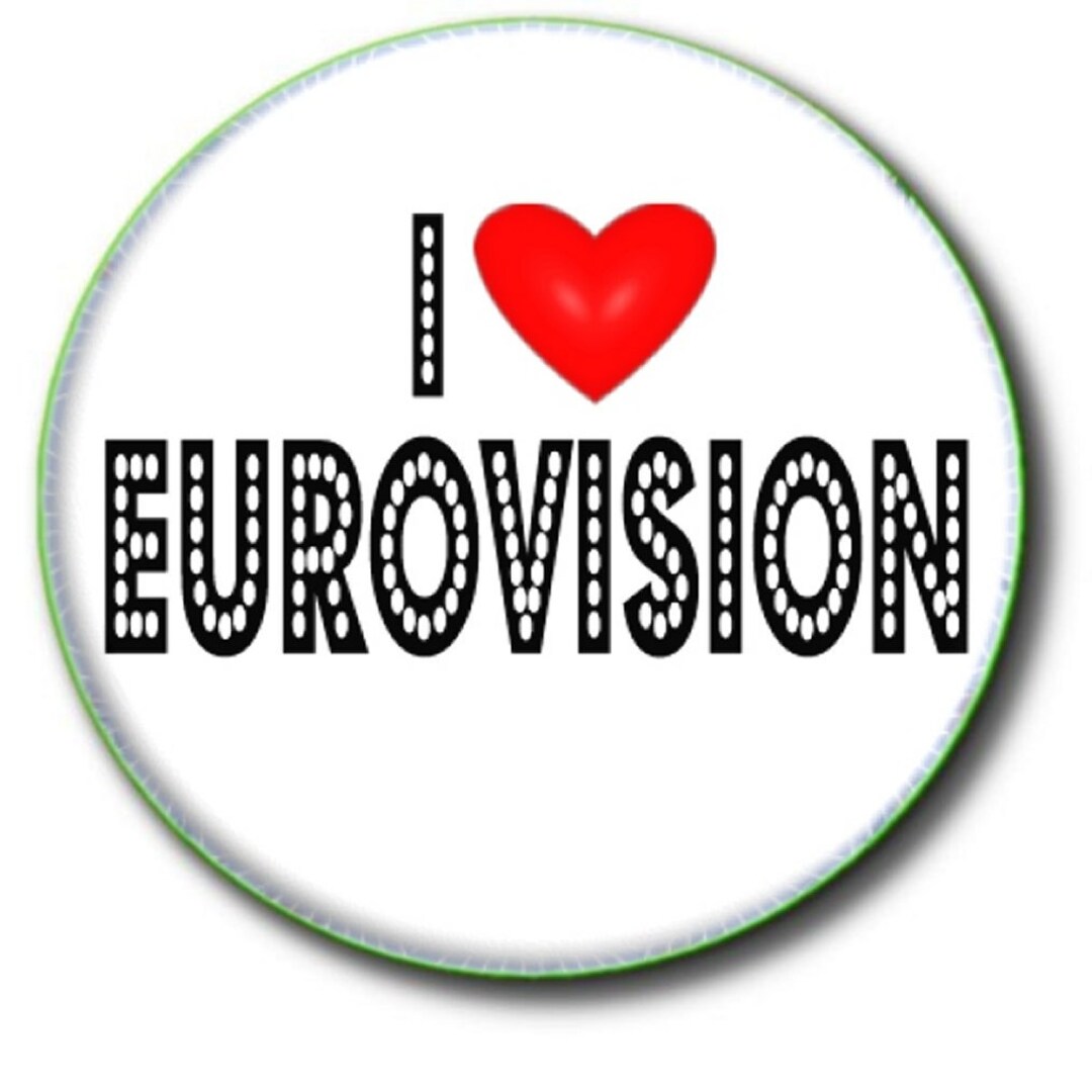 I Love Eurovision - Eurovision Song Contest Party Button Badge 2.2"/55 ...
