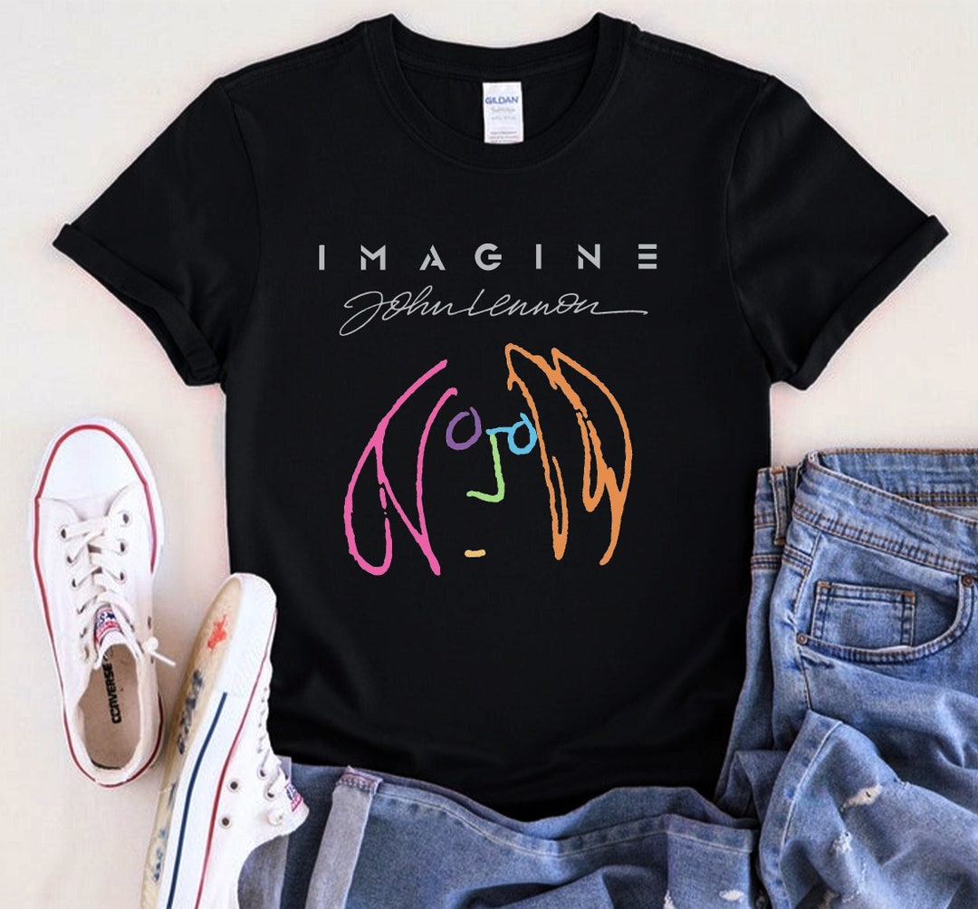 John Lennon 'imagine' Tribute T-shirt Peaceful Music - Etsy