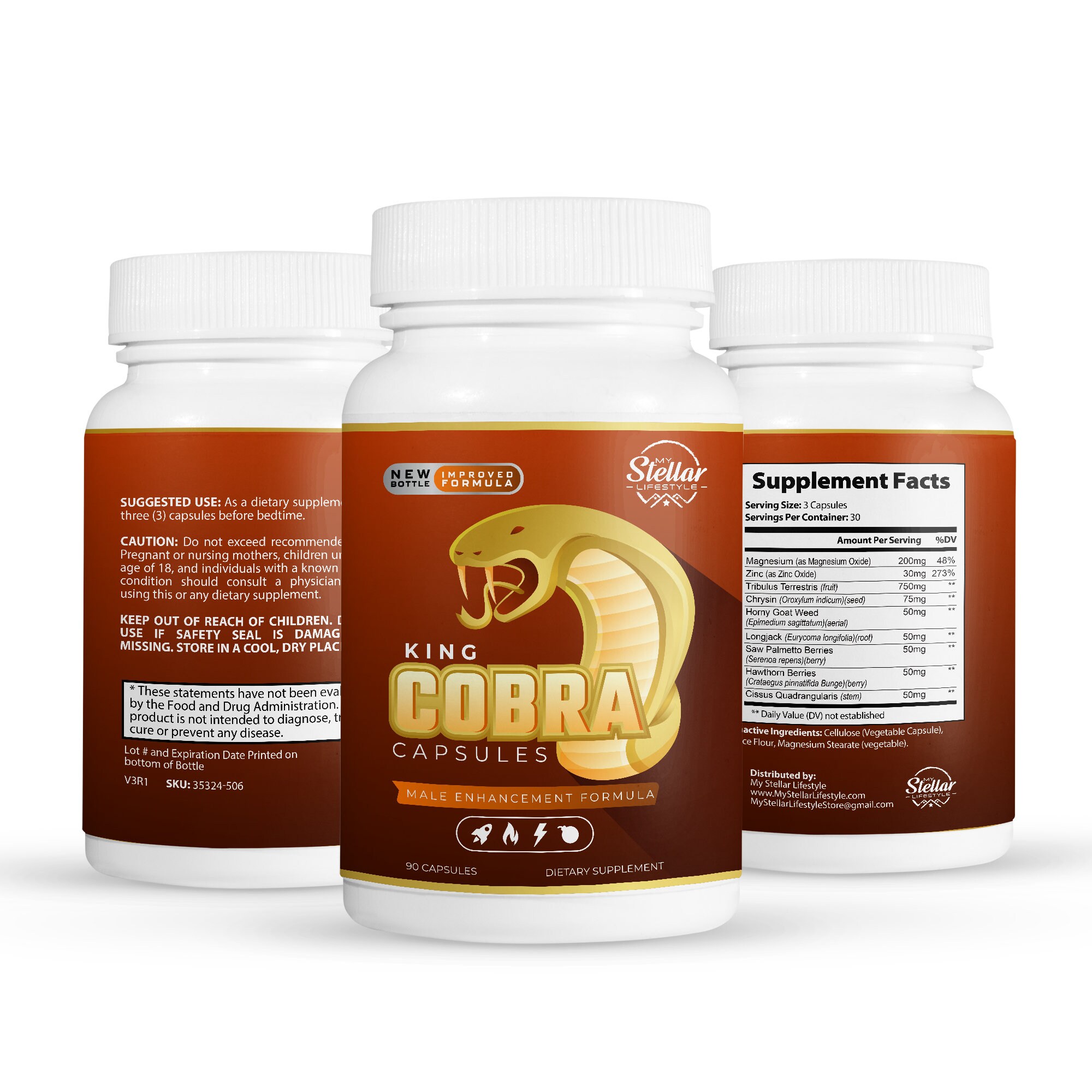 2 Pack King Cobra Capsules for Men-new Improved Formula-90 - Etsy