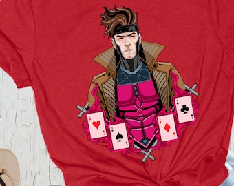 Gambit and Rogue White T-shirt. X-men Animated. Male & Female All Sizes ...