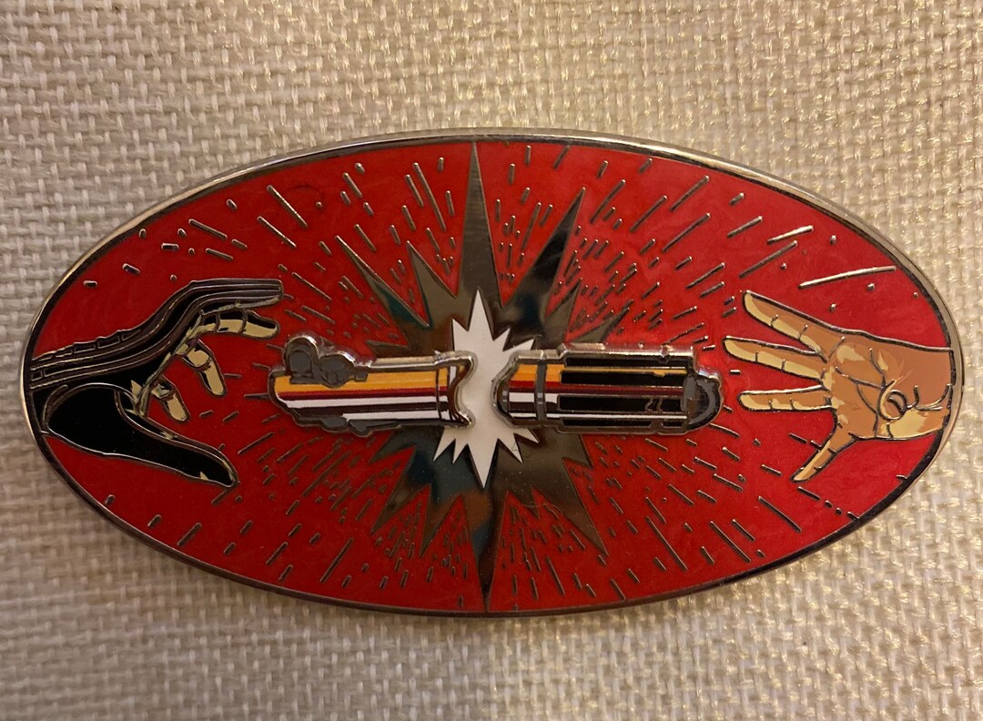 Saber Fight Enamel Slider Pin - Etsy