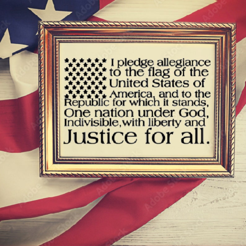 Pledge of Allegiance, Digital Download, Svg, Png, Jpeg, Pledge of ...