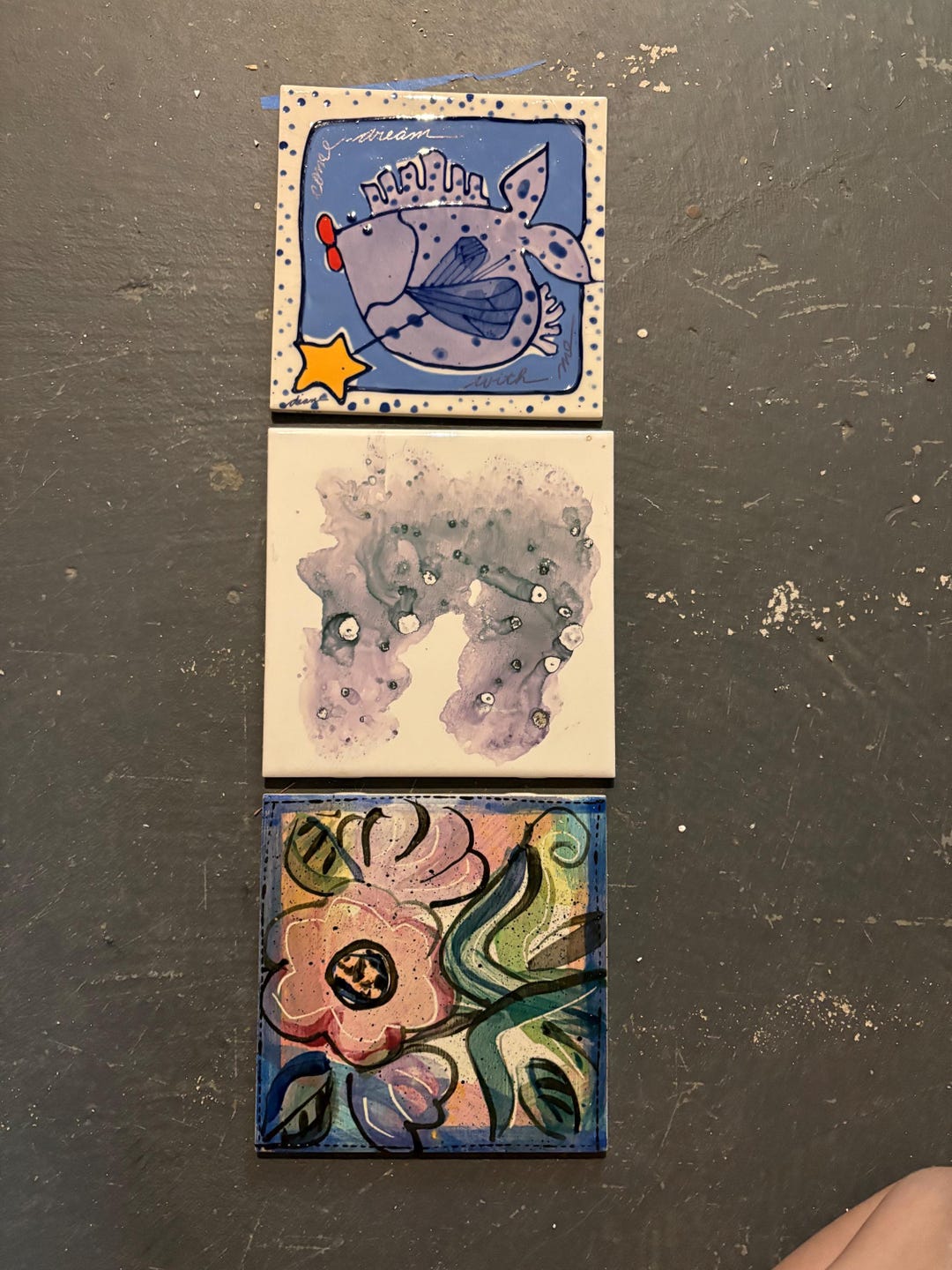 Set of 3 Unique 6x6 Tiles - Etsy