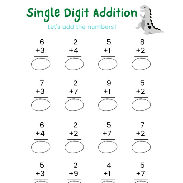 Math Worksheet Kindergarten First Grade - Etsy