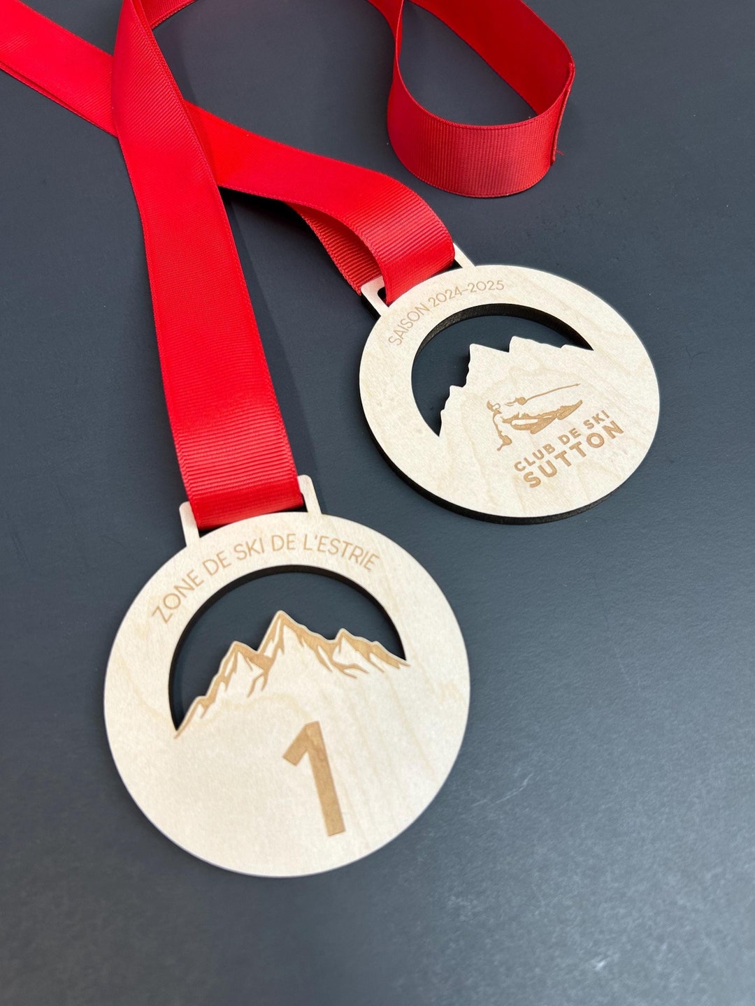 Custom-made Wooden Medals With Ribbons - Laser Engraving and Cutting on ...