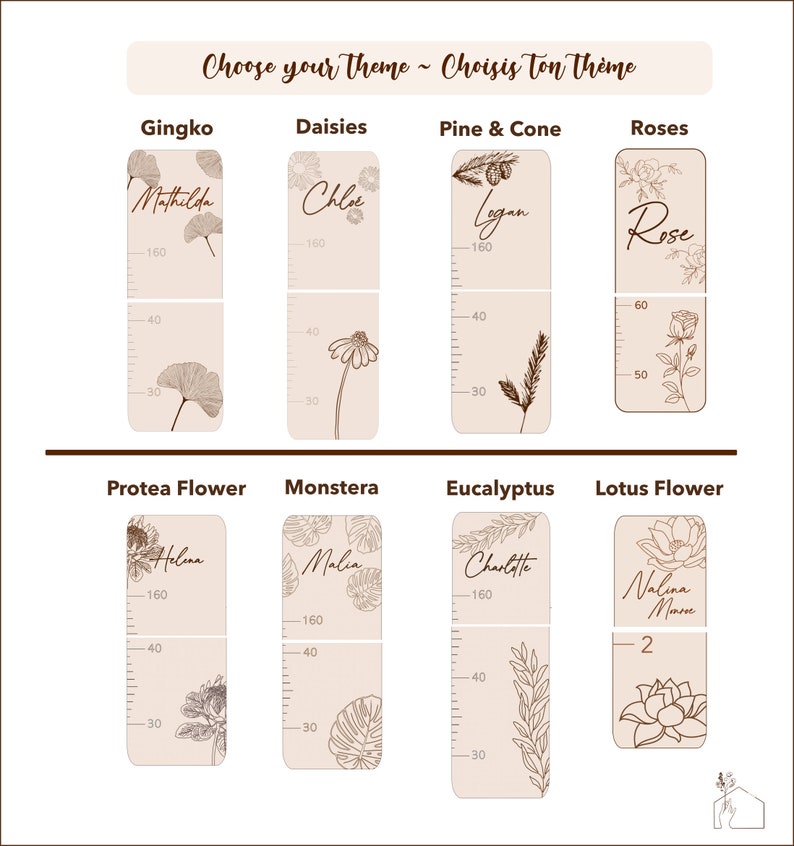 Laser Engraved Wood Growth Chart RULER - CUSTOM Name - Gradated With ...