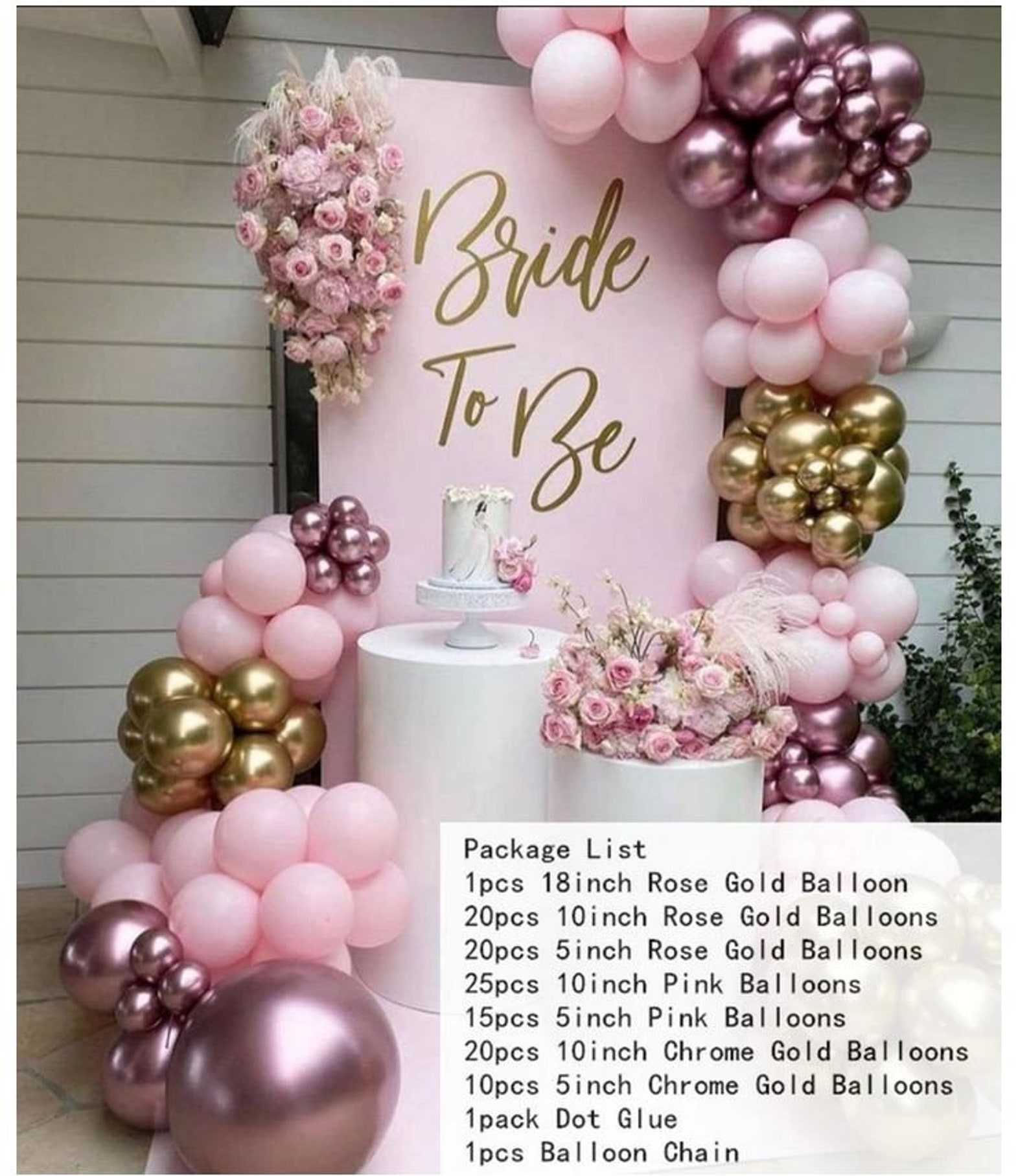 104pcs Rose Gold Pink Balloons Arch Garland Kit for Baby - Etsy