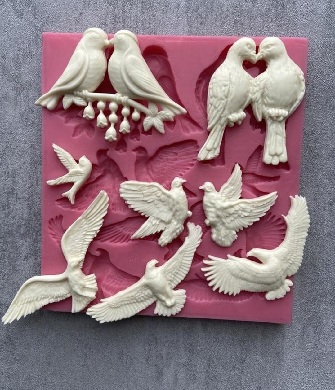Birds Silicone Mold, Cake Mold, Chocolate Mold, Decoration Tools, Glay ...