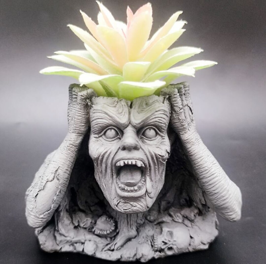 3D Dark Zombie Vase Silicone Mold Candle Plaster Silicone - Etsy