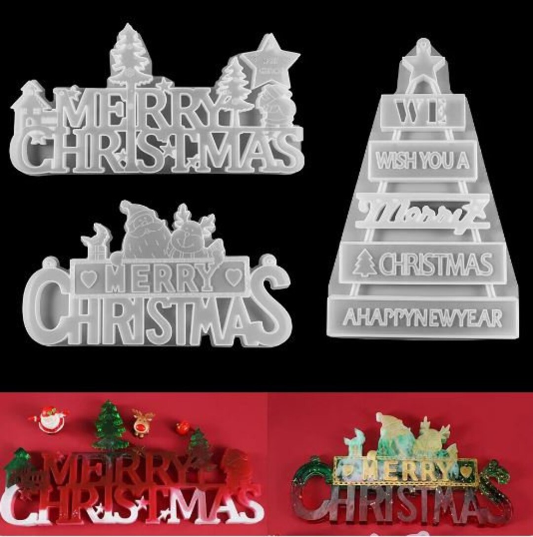 Christmas Silicone Molds, Christmas Resin Molds ,polymer Clay or Baking ...
