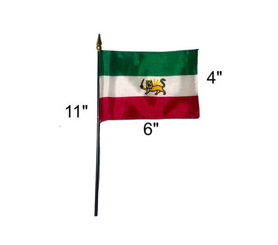 Old Iranian Flag Vintage Iranian Persian Flag With Lion And Sun