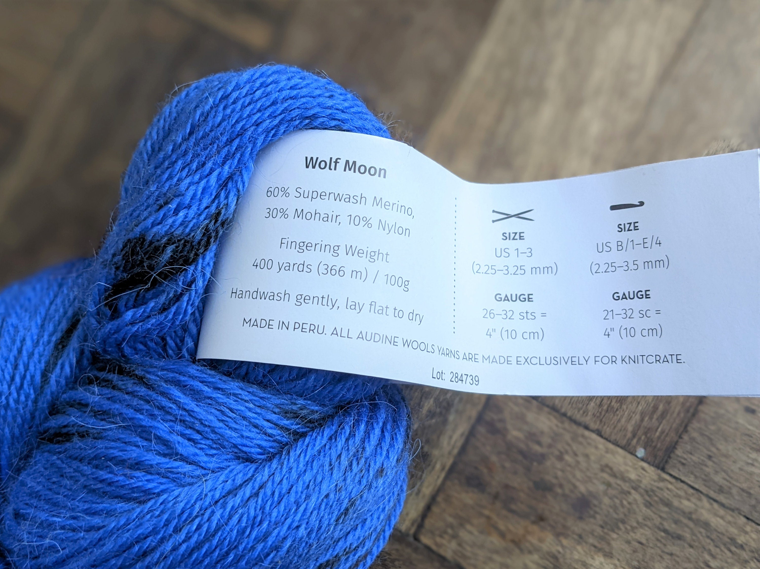 35% off Audine Wools Cloud Sock Yarn by Knitcrate - Wolf Moon Blue ...